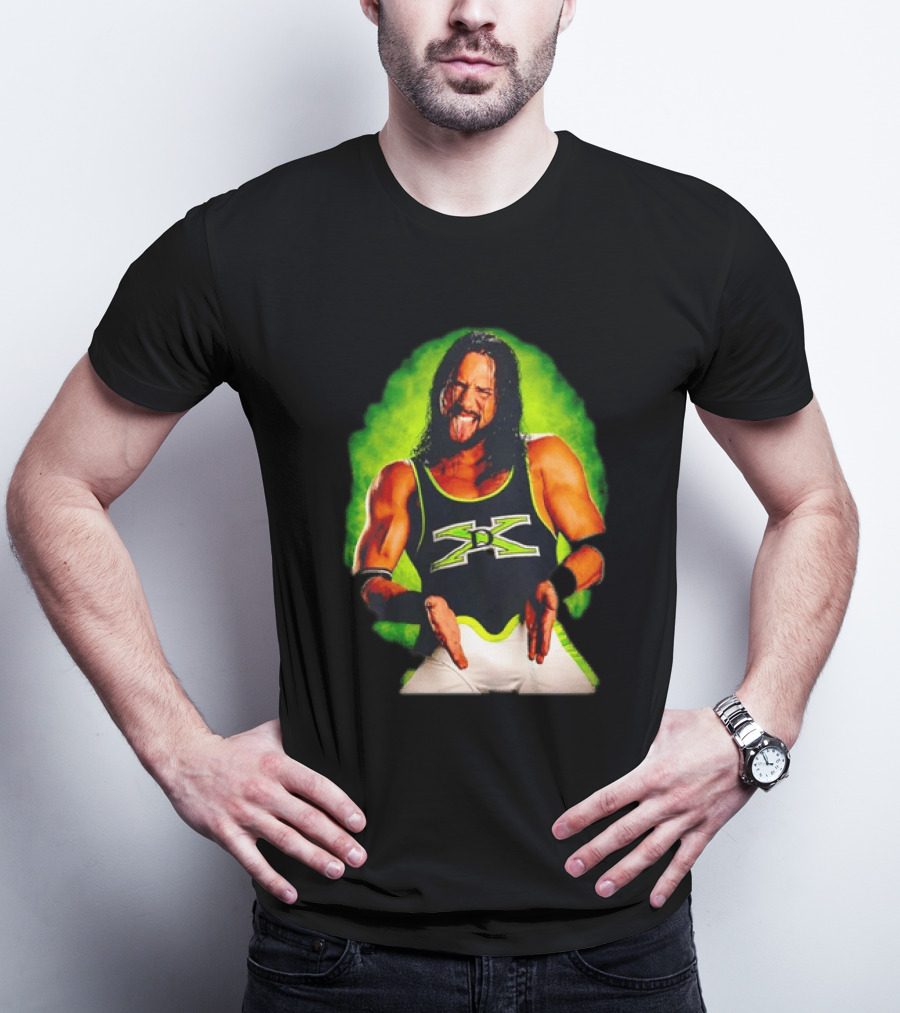 DX Seth Rollins Men's Wrestling Iconic Attitude Era Shawn X Pac D Generation X Green T-Shirt
