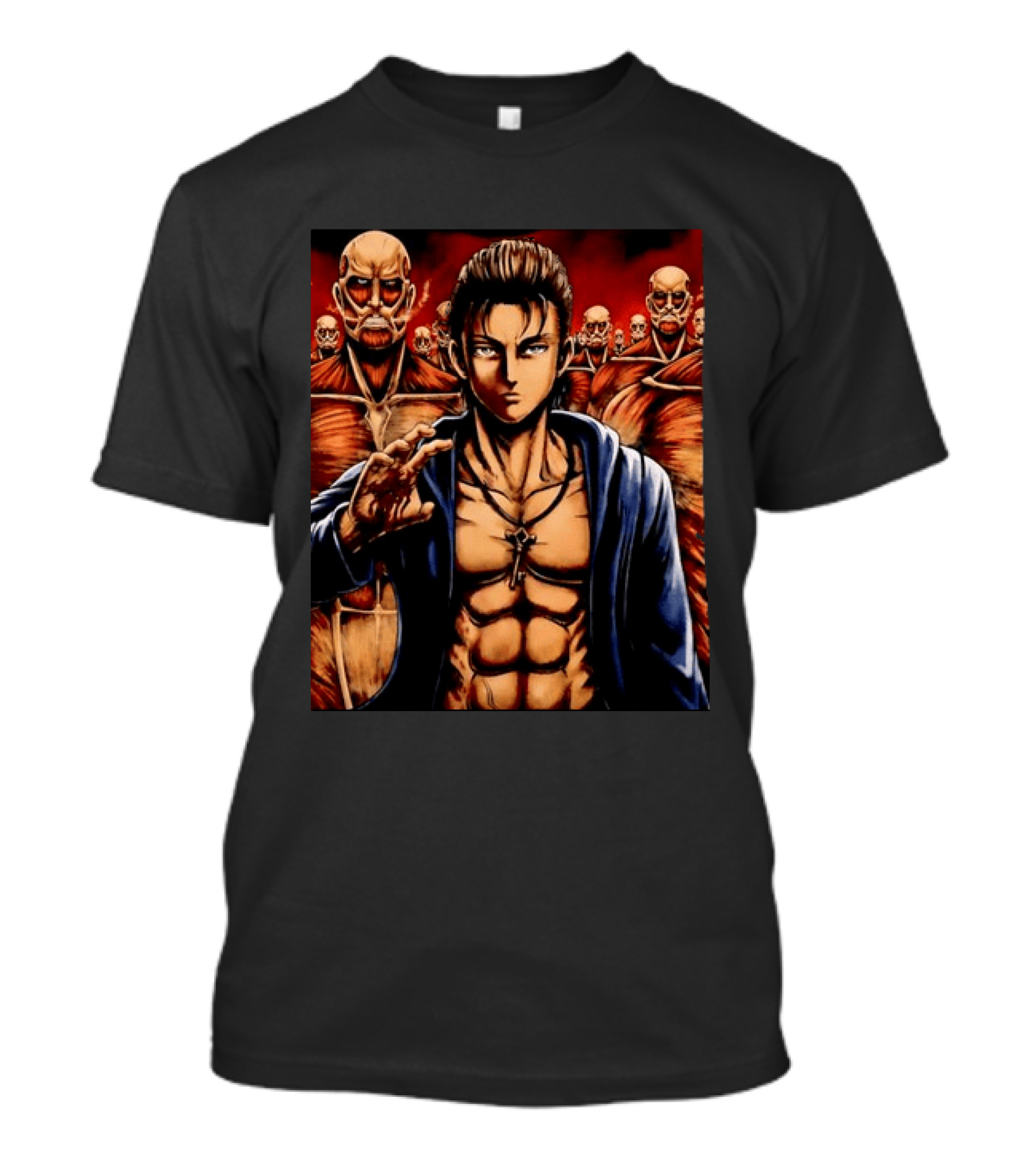 Eren Yeager The Rumbling Attack On Titan Colossal Titans Anime Scene T-Shirt