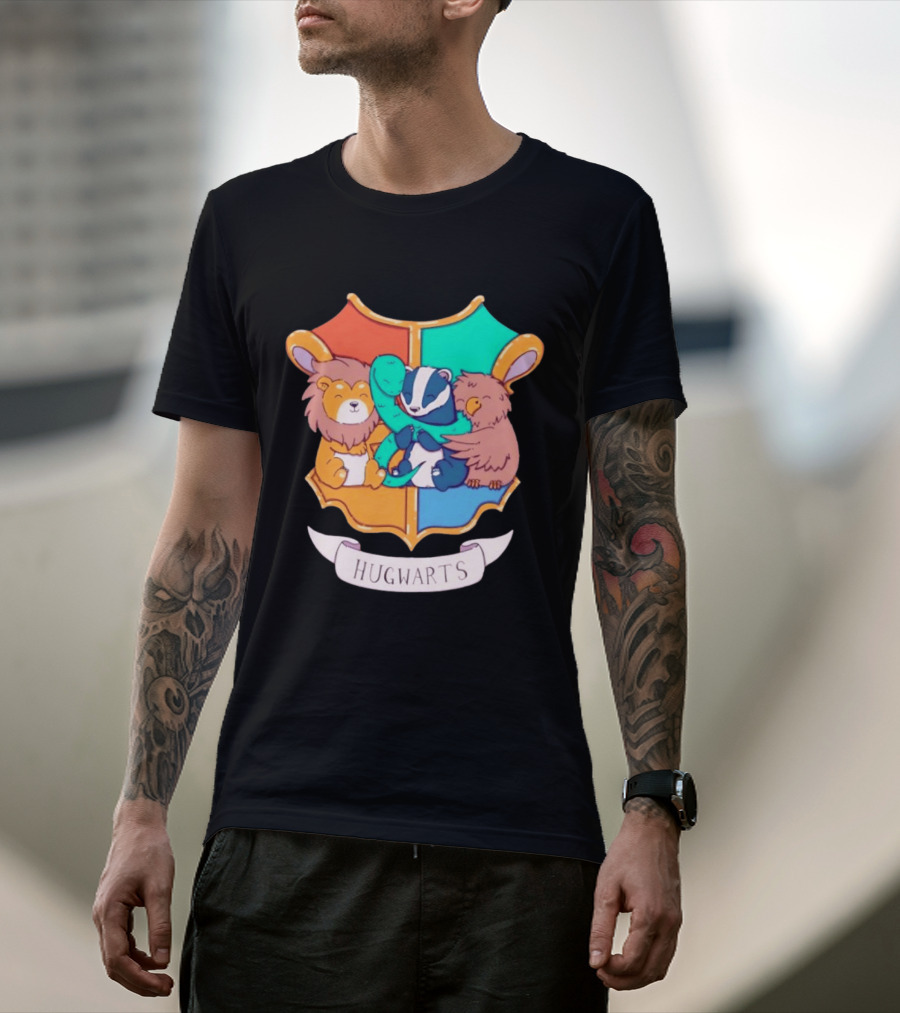 Hugwarts Lion Snake Badger Eagle T-Shirt