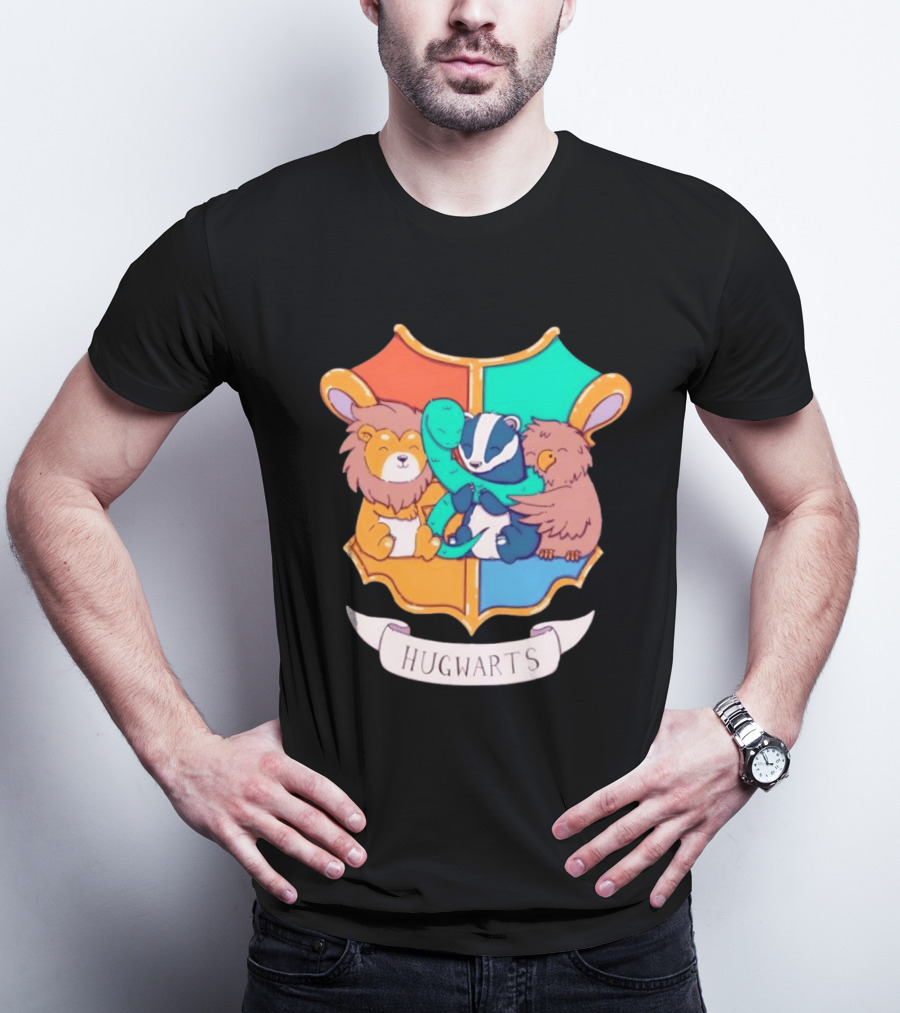Hugwarts Lion Snake Badger Eagle T-Shirt