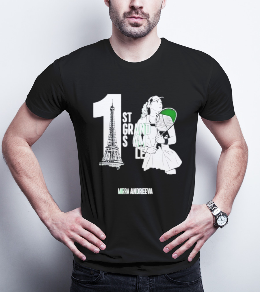 Paris Tennis Victory Mirra Andreeva 1st Grand Slam Title T-Shirt