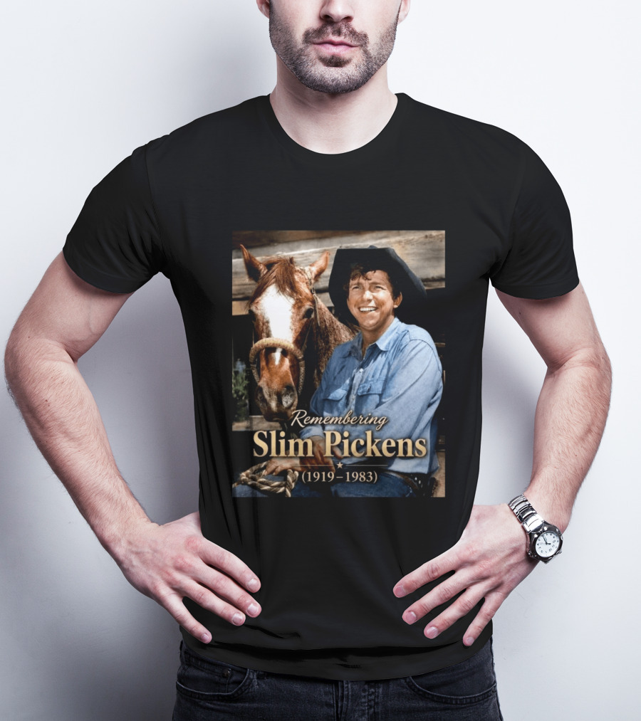 Remembering Slim Pickens 1919 1983 Cowboy T-Shirt