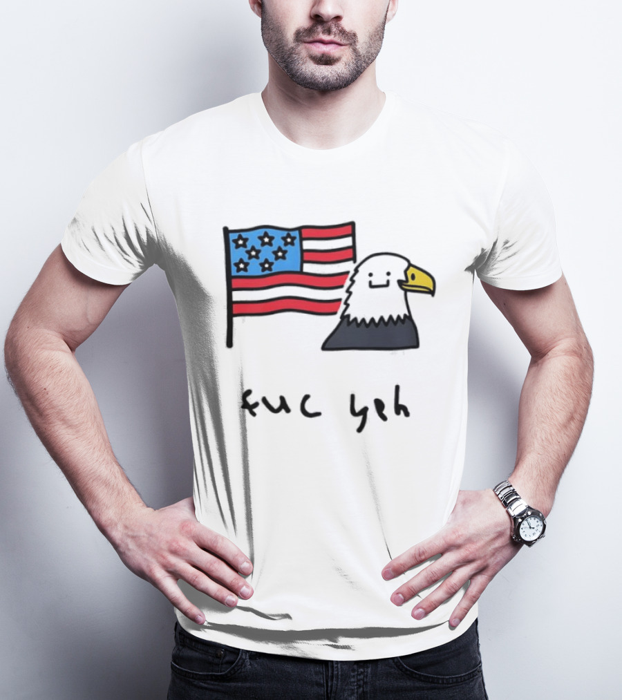 Bald Eagle United States Flag Patriotic Meme Fuc Yeh T-Shirt