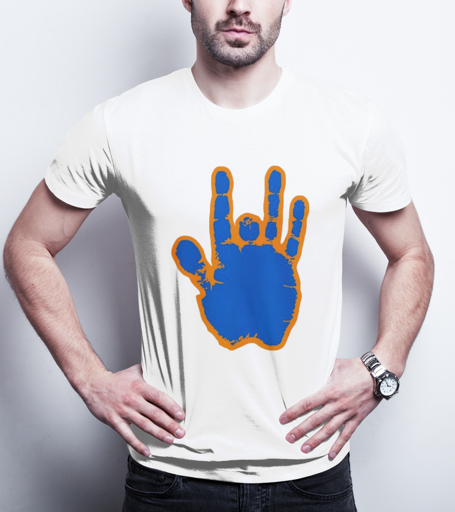 Florida Gators Blue And Orange Handprint Gesture T-Shirt
