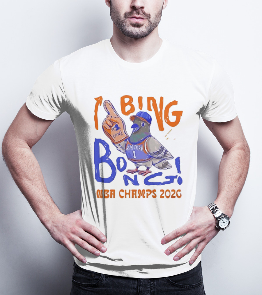 New York Pigeon BING BONG #1 Fan NBA Champs 2026 T-Shirt