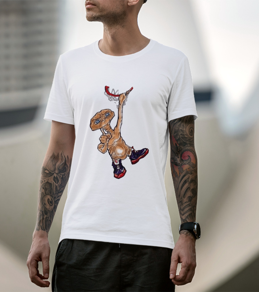 E The Extra Terrestrial Dunk Basketball Alien Retro Sneakers T-Shirt