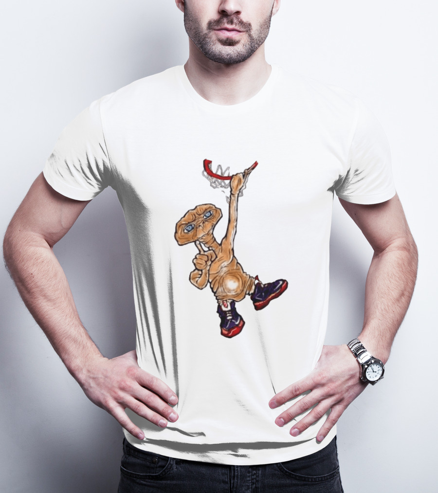 E The Extra Terrestrial Dunk Basketball Alien Retro Sneakers T-Shirt
