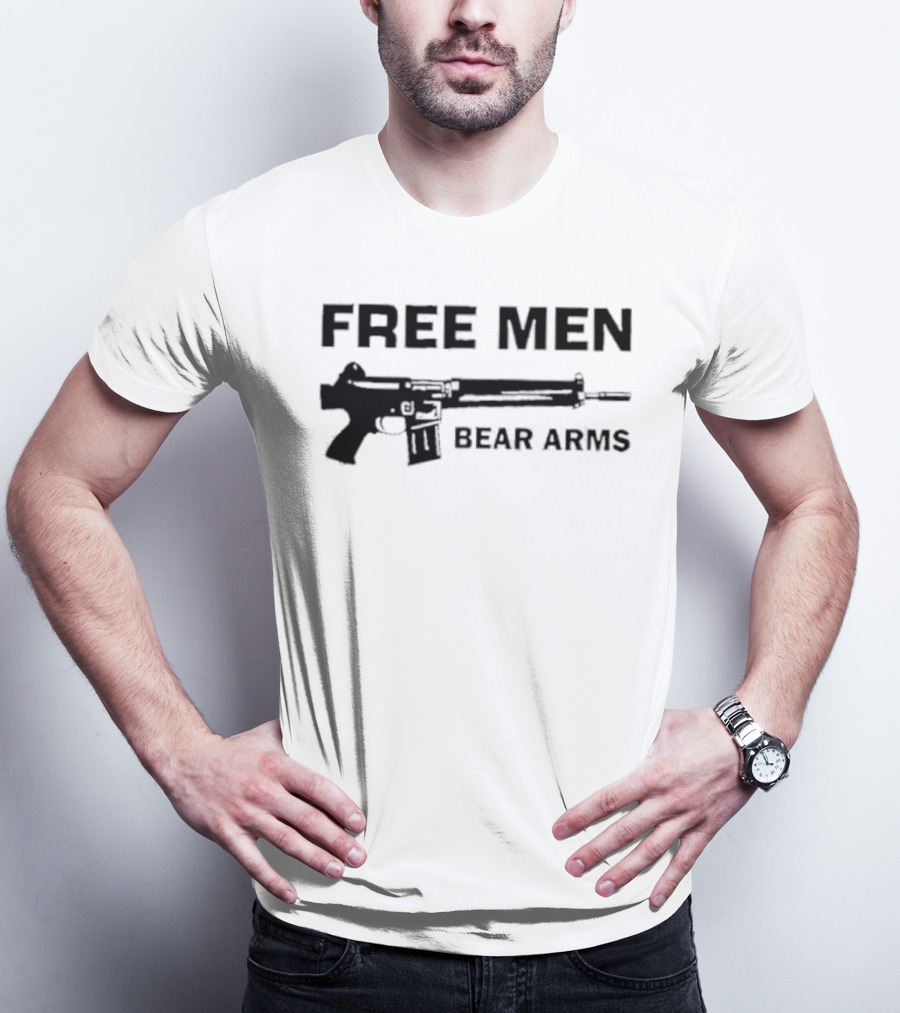 Free Men Bear Arms Second Amendment Gun Rights Tactical Pro 2A T-Shirt