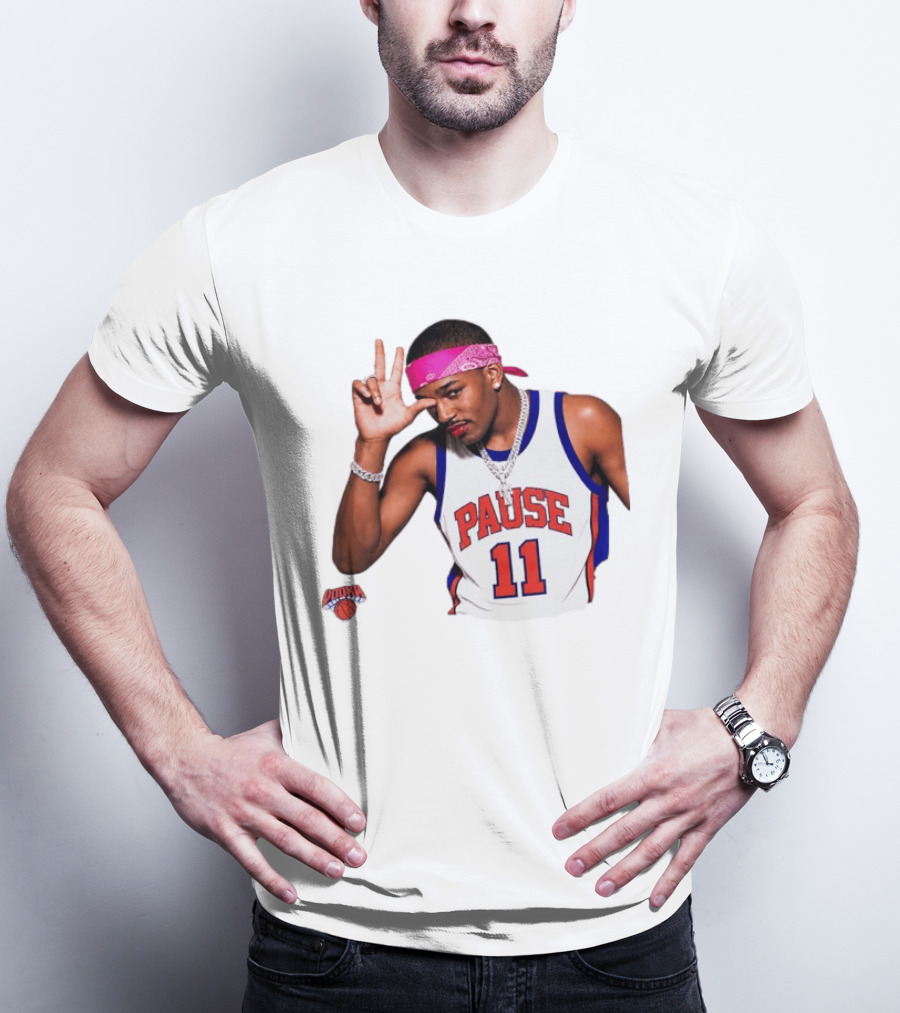 Pause Brunson 11 New York Knicks Basketball Icon Nodoka T-Shirt