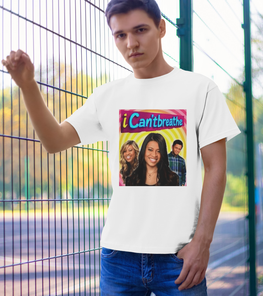 I Cantbreathe Meme Parody With Colorful Background And Smiling Characters T-Shirt