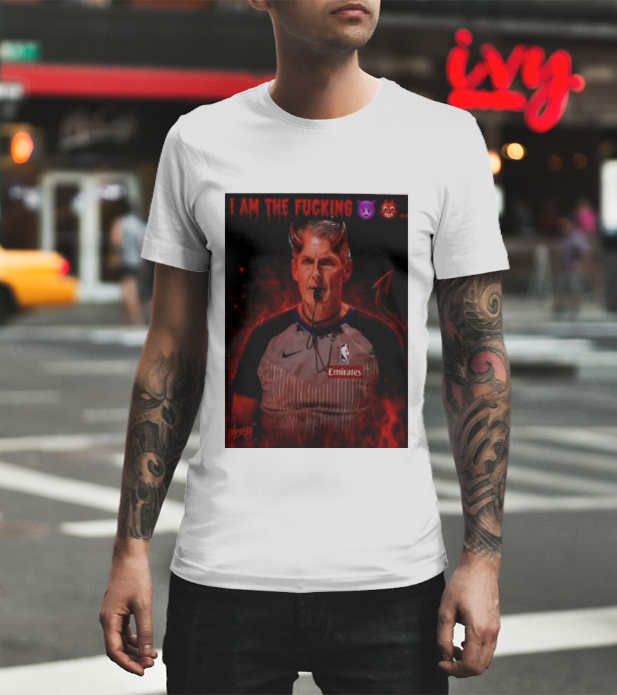 I Am The Fucking Emoji Devil Scott Foster NBA Referee Emirate T-Shirt