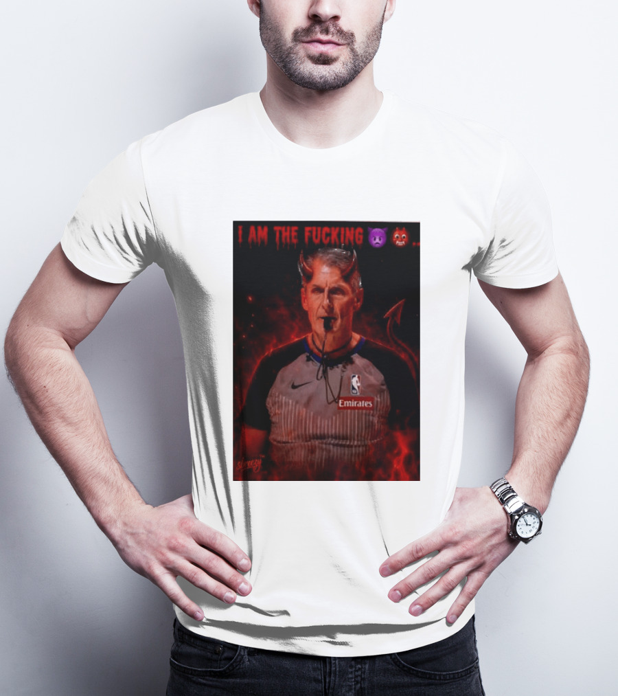 I Am The Fucking Emoji Devil Scott Foster NBA Referee Emirate T-Shirt