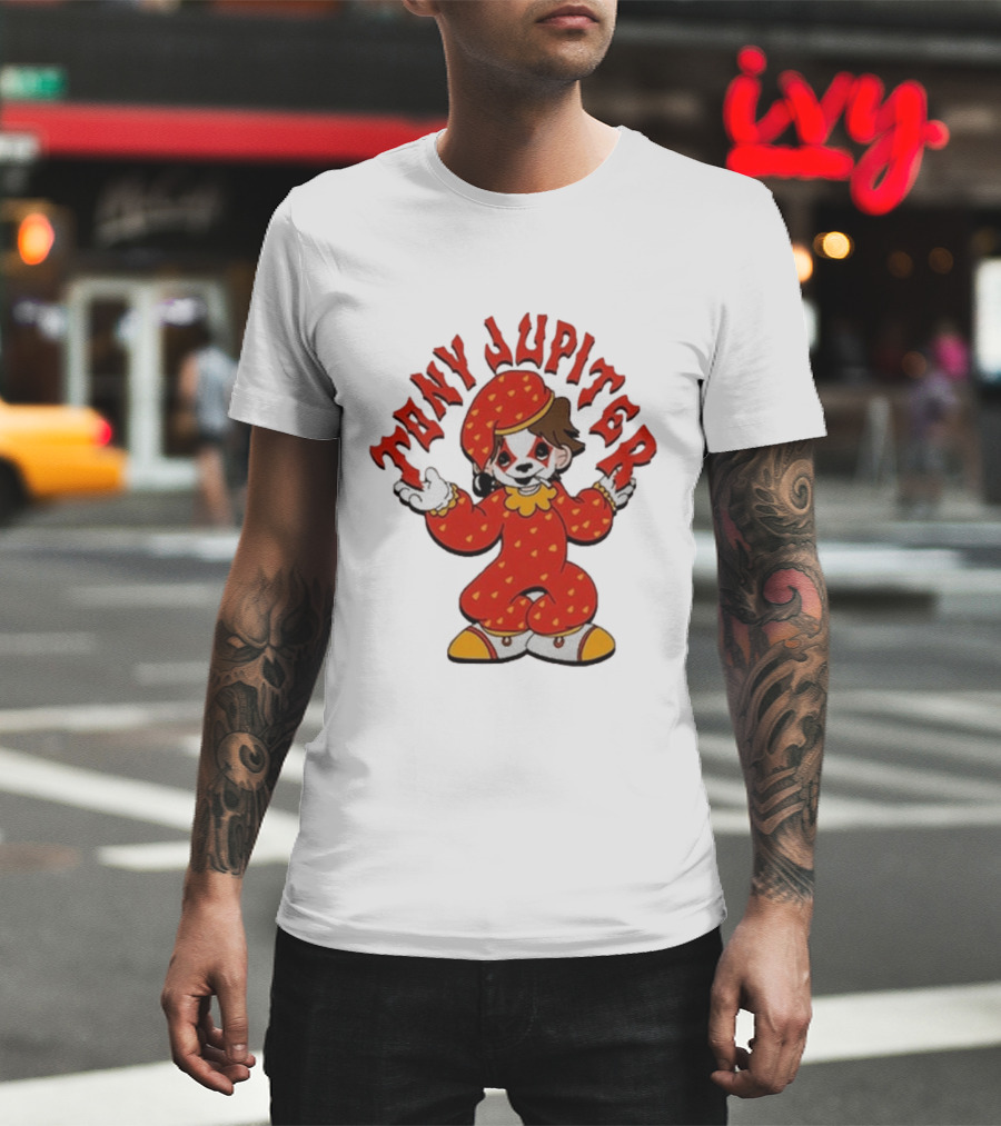 Tony Jupiter Clown Costume Red With White And Yellow T-Shirt