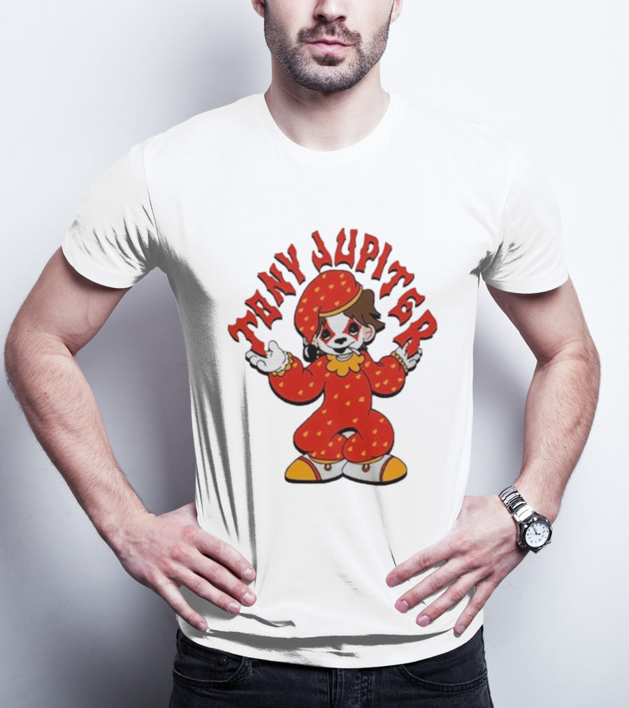 Tony Jupiter Clown Costume Red With White And Yellow T-Shirt