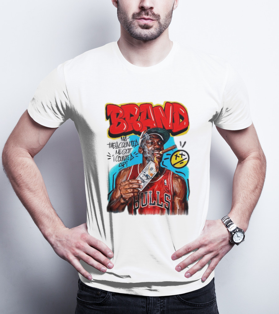 BRAND Michael Jordan Chicago Bulls NBA They Counted Me Out I Counted Spit T-Shirt