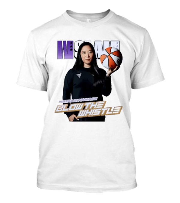 WSLAM Natalie Nakase Blow The Whistle Las Vegas Aces Basketball T-Shirt