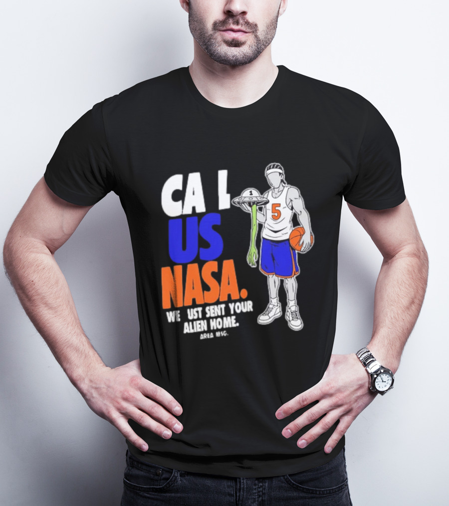 CA I US NASA We Just Sent Your Alien Home Basketball Player T-Shirt