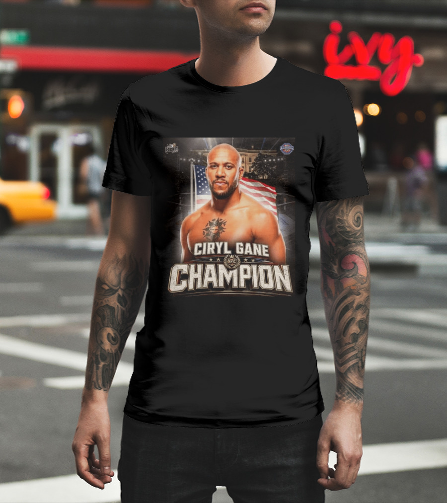 Ciryl Gane Champion UFC American Pride T-Shirt