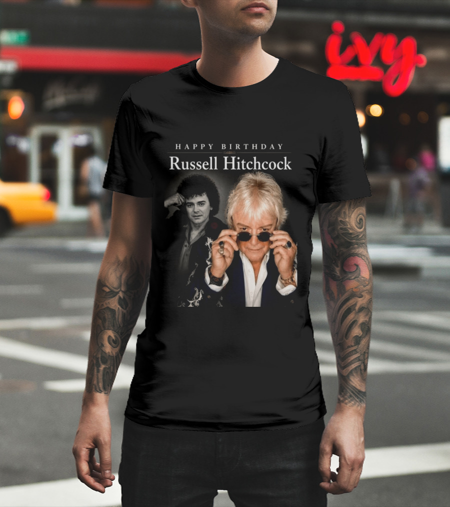 Happy Birthday Russell Hitchcock Iconic Music Celebration T-Shirt