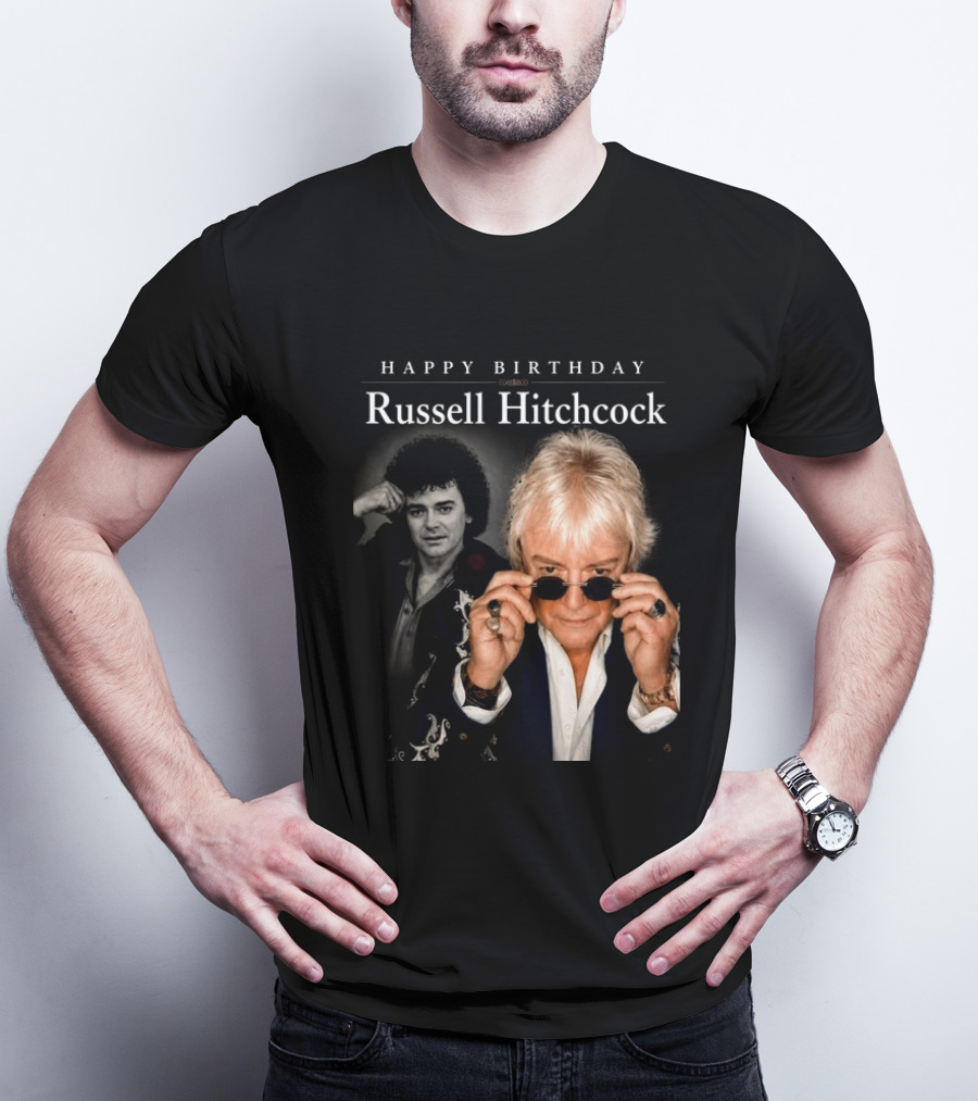 Happy Birthday Russell Hitchcock Iconic Music Celebration T-Shirt