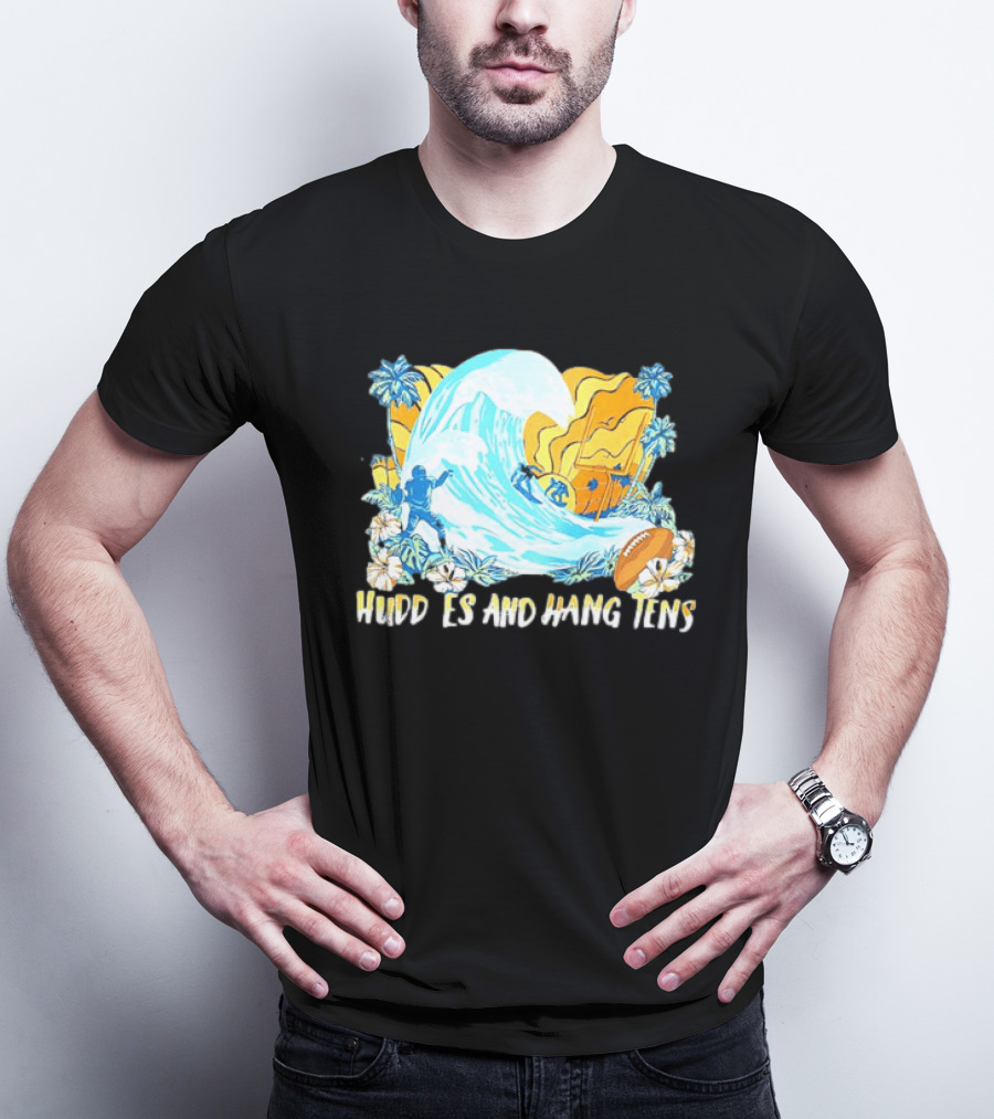 Miami Dolphins Tommy Bahama Huddle And Hang Tens Tropical Surf Football Experience T-Shirt