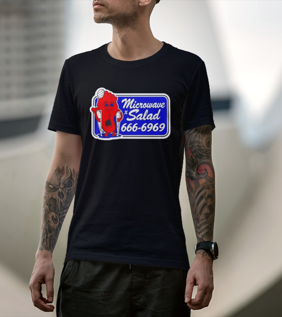 Microwave X Salad 666 6969 Red Foot With Crutches T-Shirt