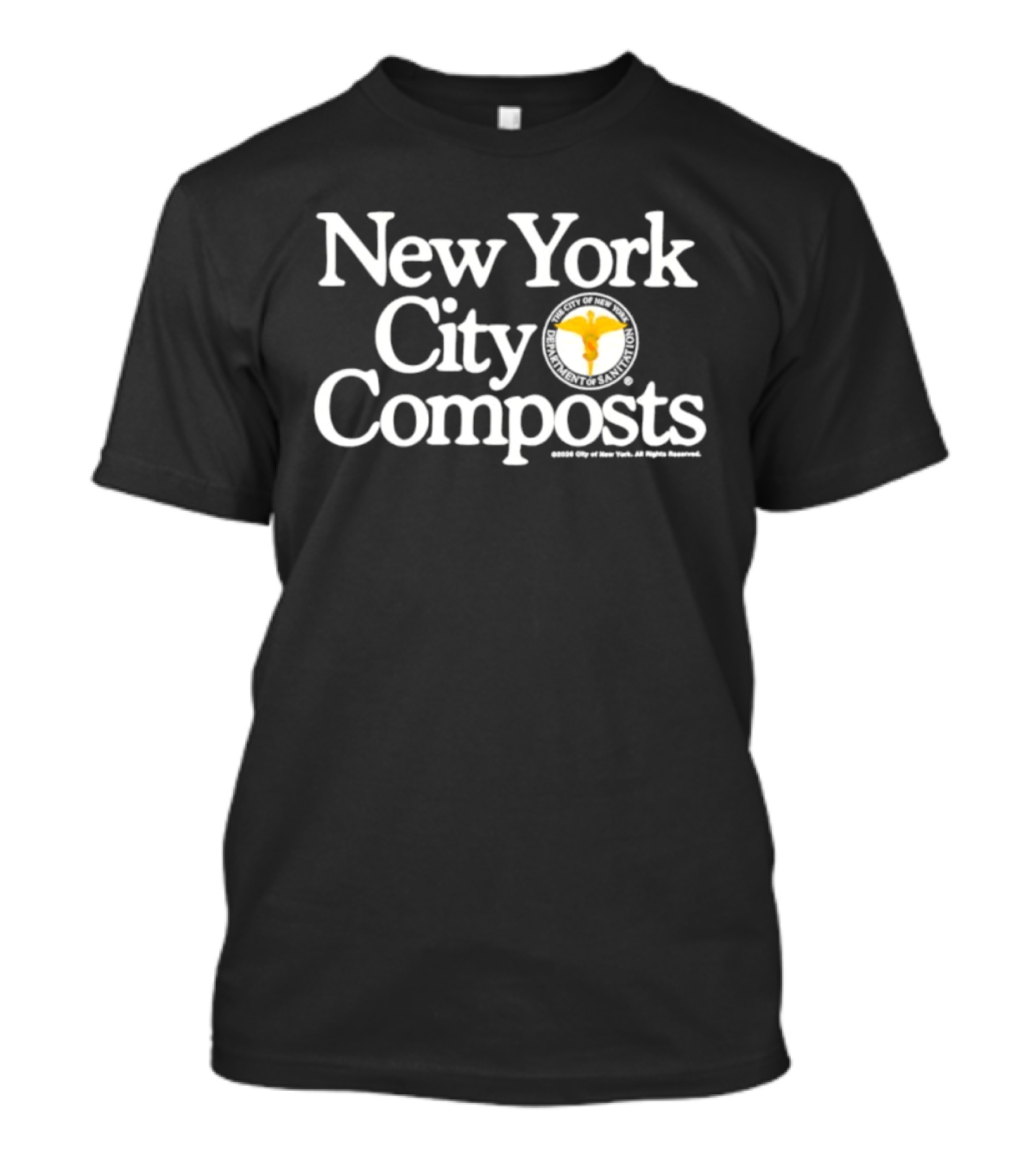 New York City Composts Department Of Sanitation Seal Gardening Waste Management T-Shirt