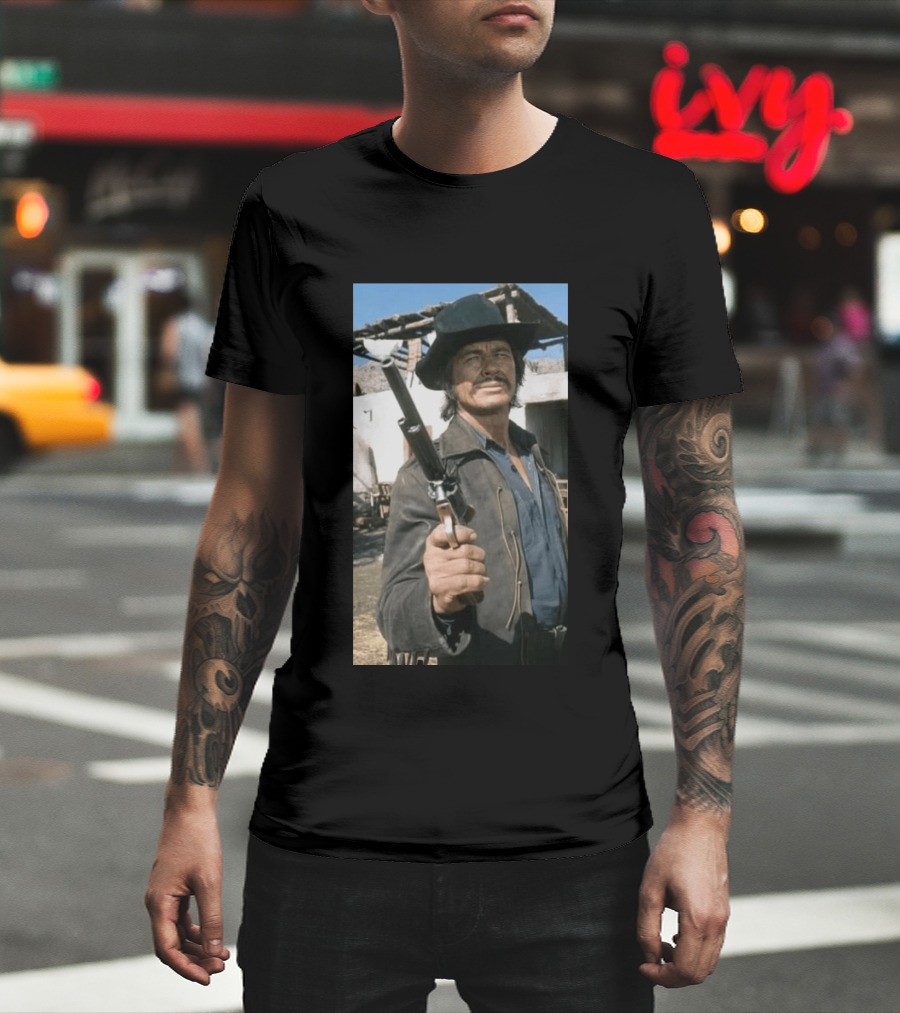 Remembering Charles Bronson 1921 2003 Classic Western Cowboy Hero T-Shirt