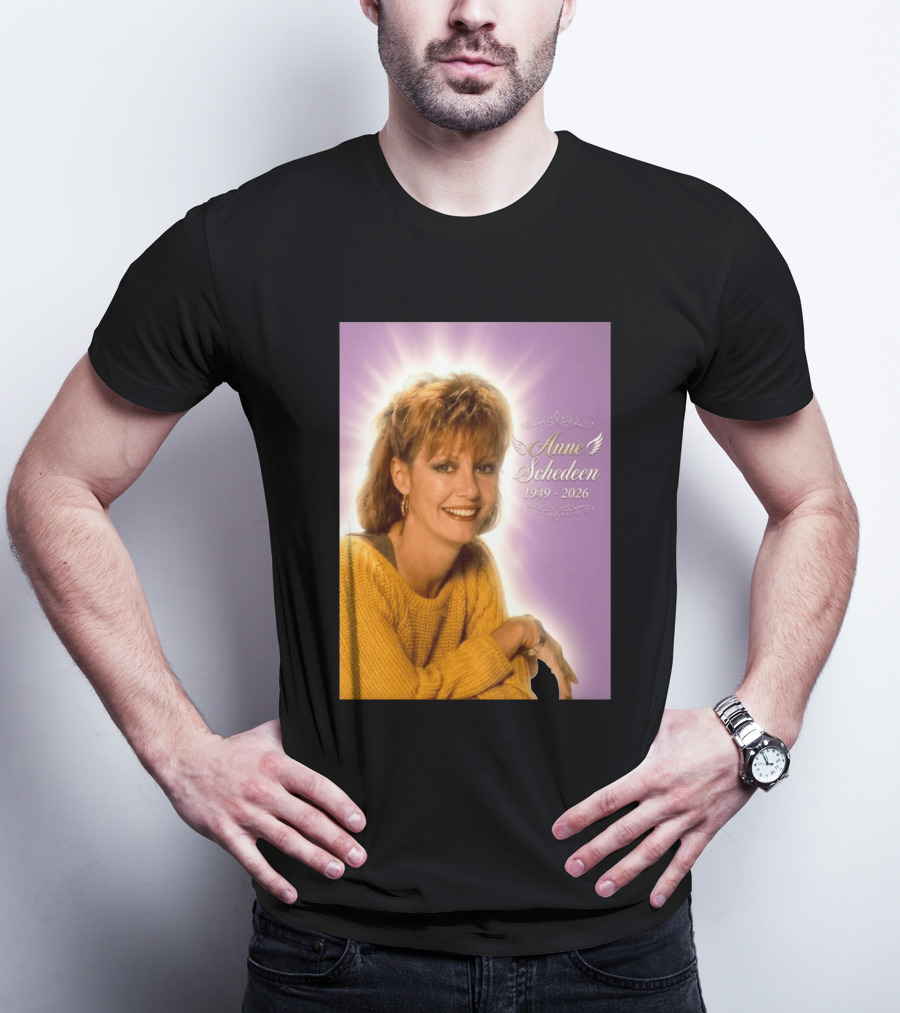 Anne Schedeen 1949 2026 Memorial Image With Angel Wings T-Shirt