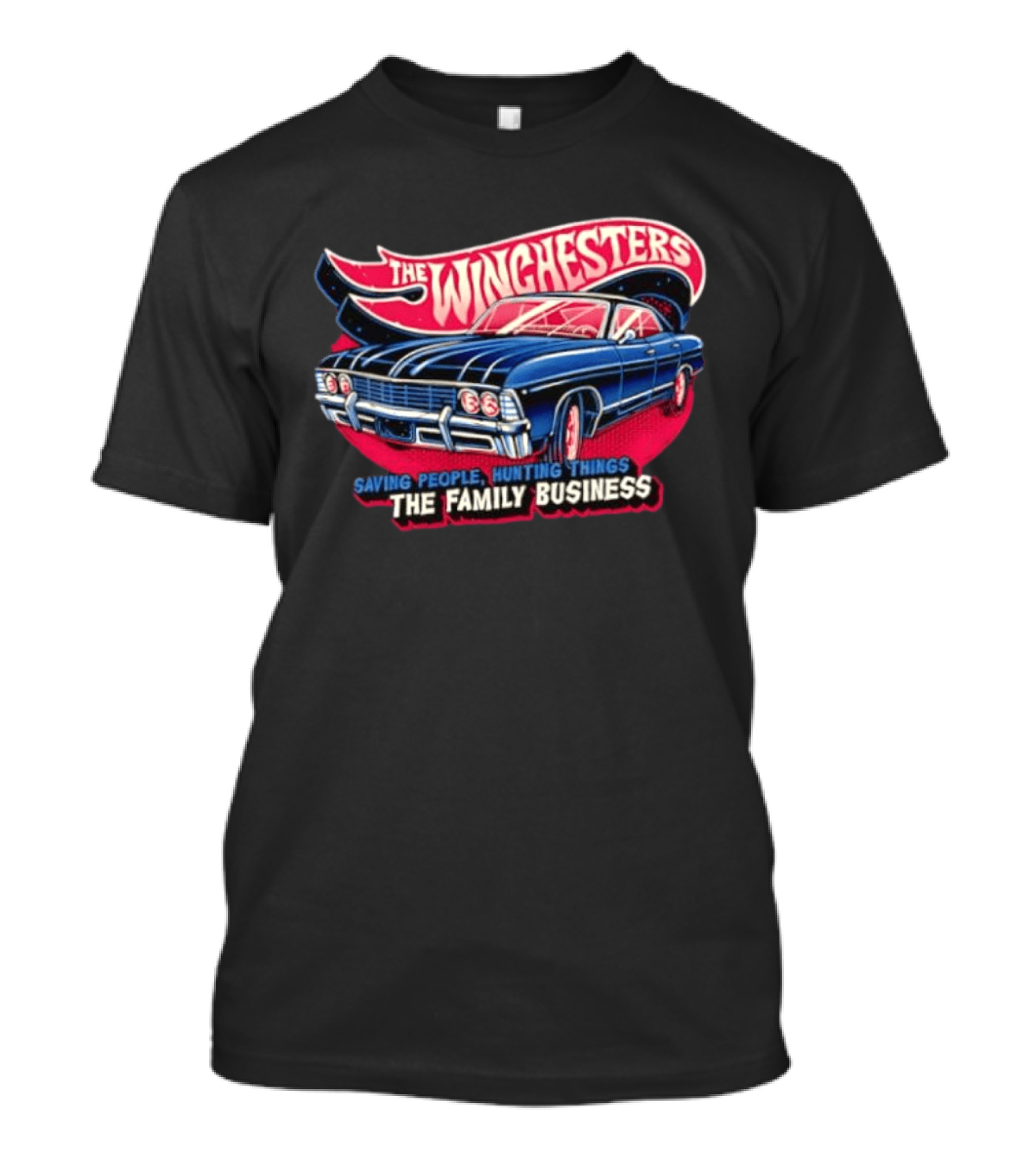 The WINGHESTERS Saving People Hunting Things The Family Business Supernatural Car T-Shirt