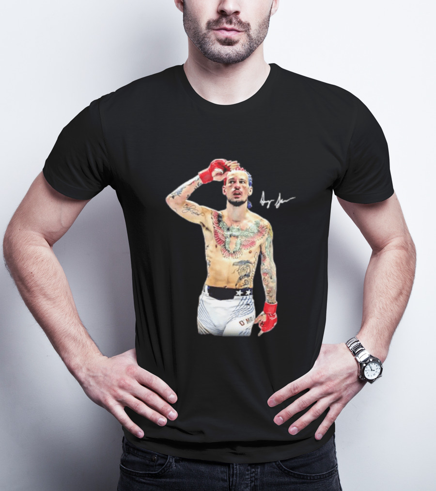 Sean O'Malley UFC MMA Fighter Autographed Pose T-Shirt