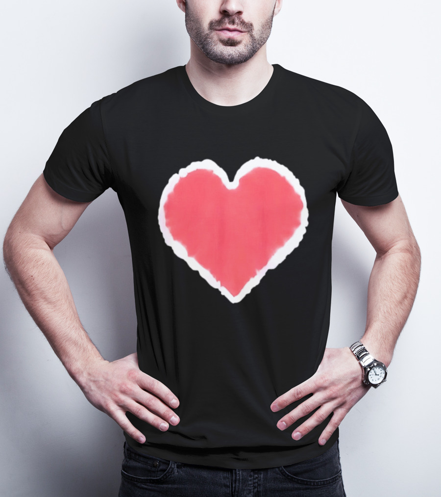 Tie Dye Heart Red Paint Splash T-Shirt