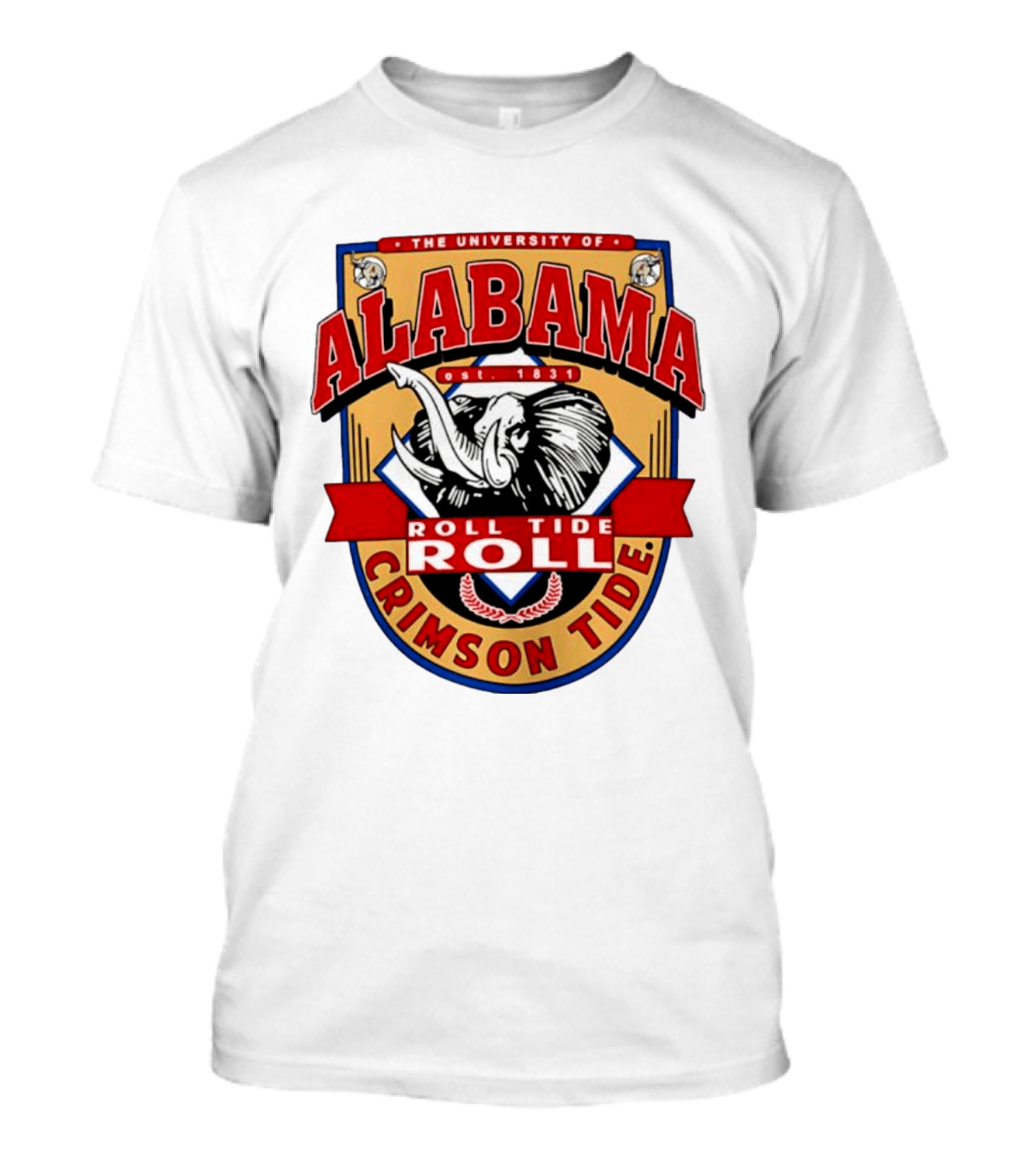 The University Of Alabama Crimson Tide Est 1831 Roll Tide Roll Elephants T-Shirt