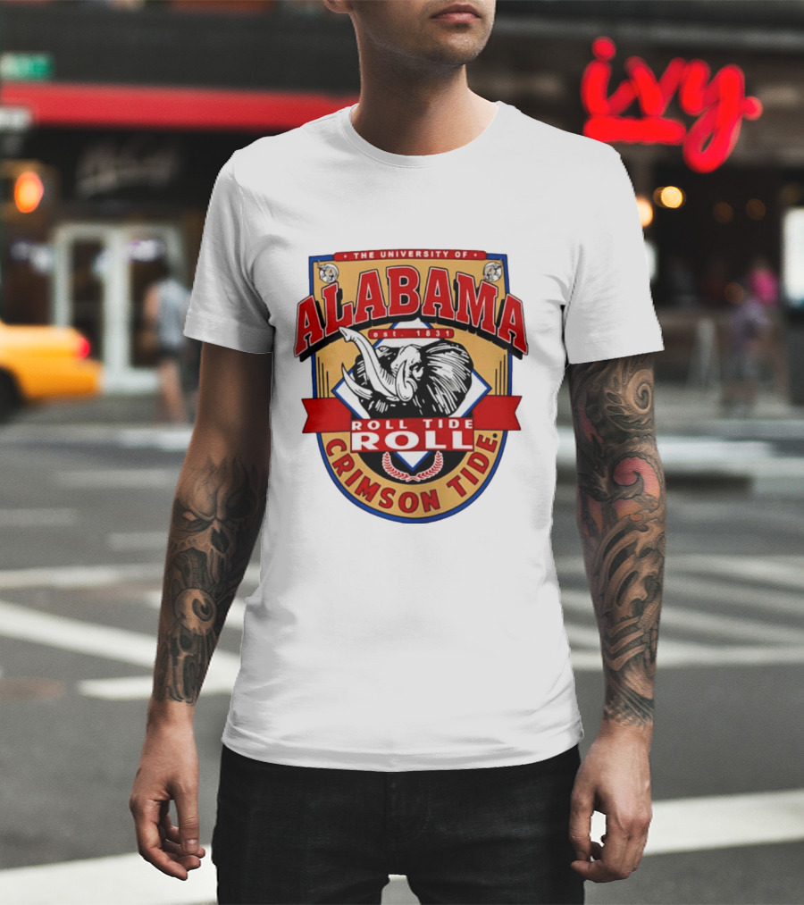 The University Of Alabama Crimson Tide Est 1831 Roll Tide Roll Elephants T-Shirt