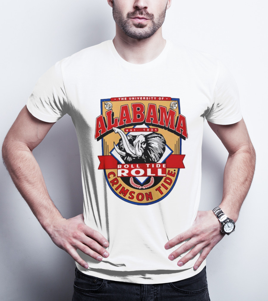 The University Of Alabama Crimson Tide Est 1831 Roll Tide Roll Elephants T-Shirt