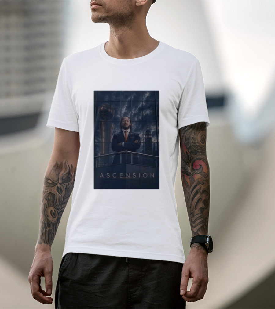 Ascension Jalen Brunson 2026 NBA Champs Trophy Victory Skyline T-Shirt
