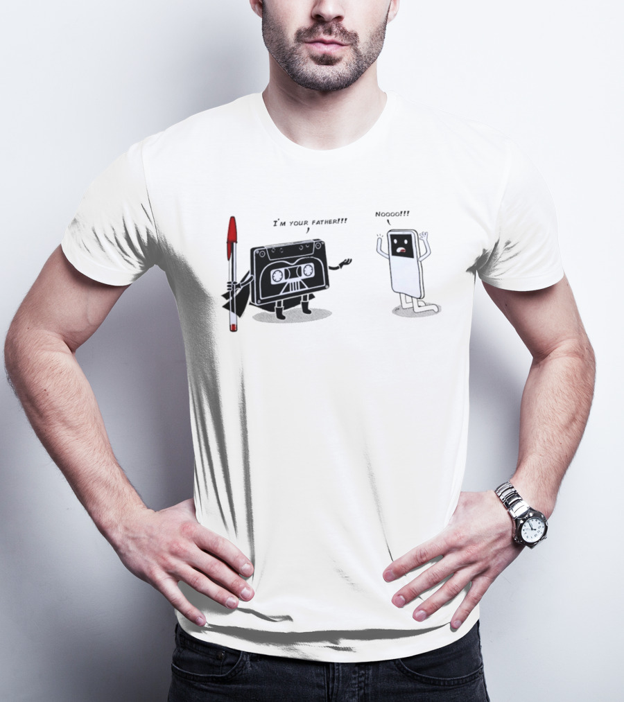 Cassette Tape Vader I'm Your Father IPod Noooo Pop Culture T-Shirt