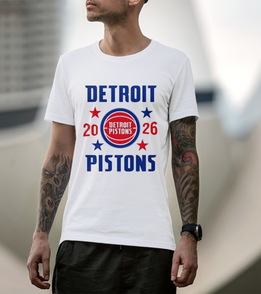Detroit Pistons 2026 NBA Stars Team T-Shirt