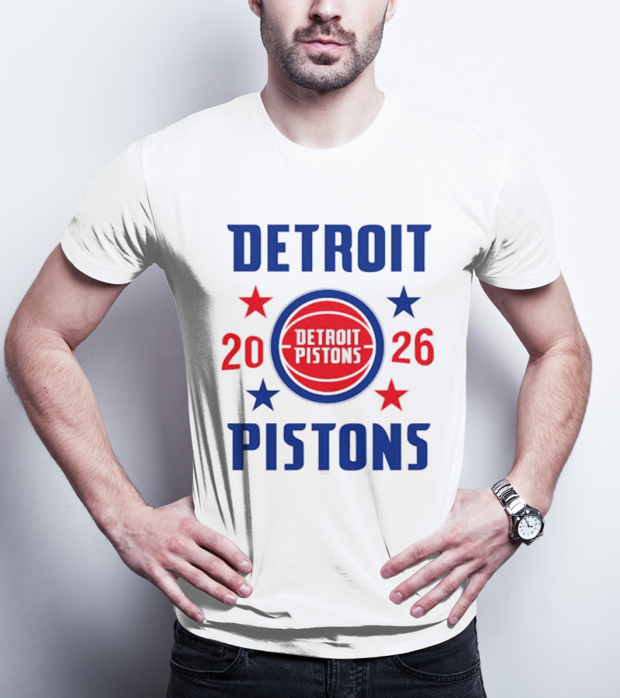 Detroit Pistons 2026 NBA Stars Team T-Shirt