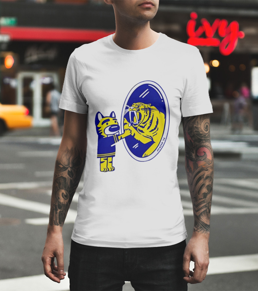 Gnash Predators Sabretooth Tiger Mirror Reflection T-Shirt