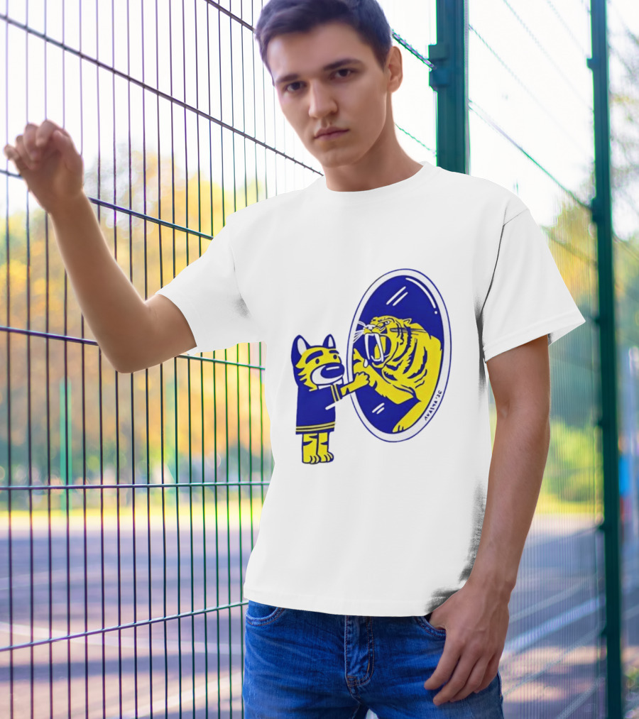 Gnash Predators Sabretooth Tiger Mirror Reflection T-Shirt