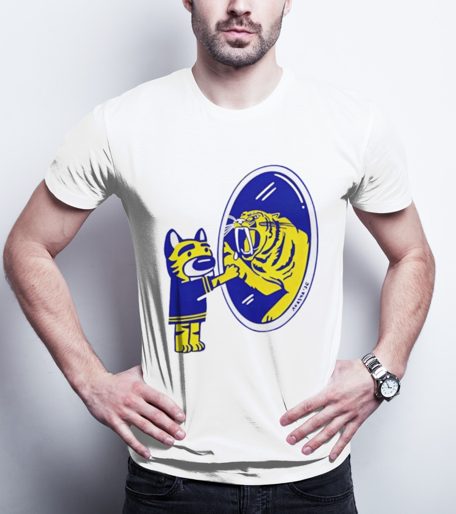 Gnash Predators Sabretooth Tiger Mirror Reflection T-Shirt