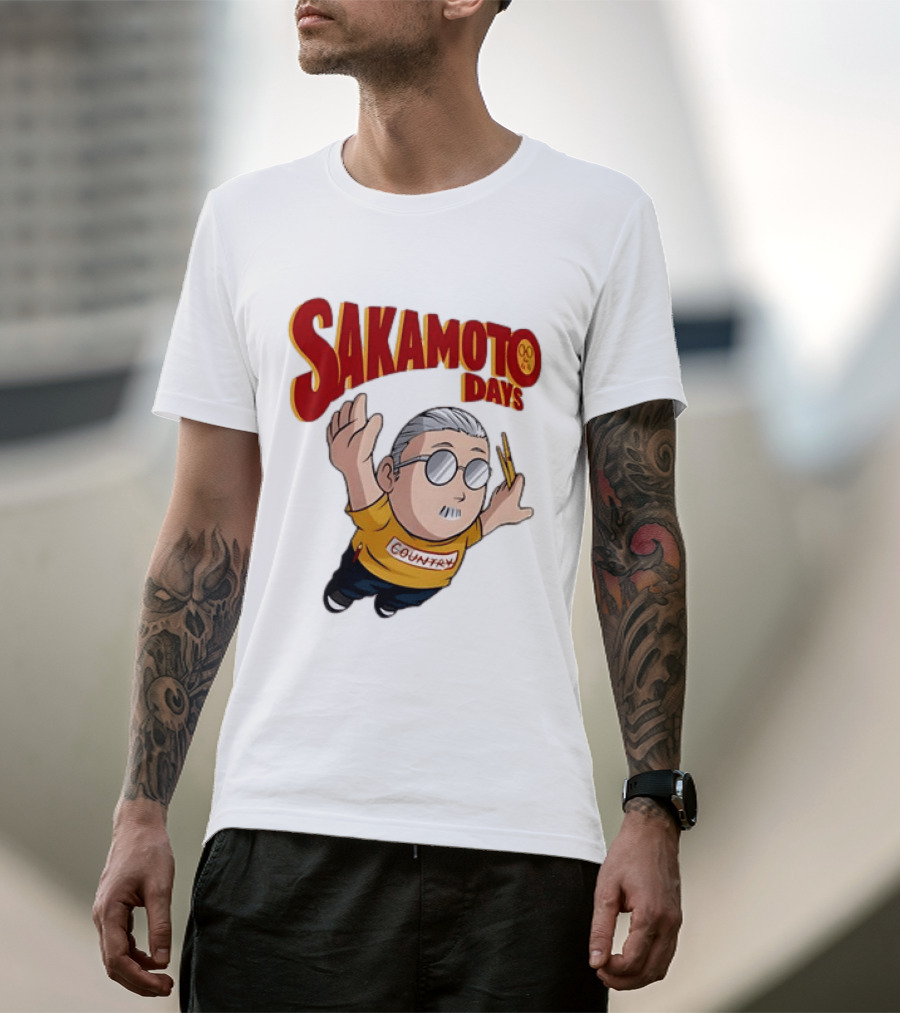 Sakamoto Days Country Super Mario Taro Sakamoto Floating T-Shirt