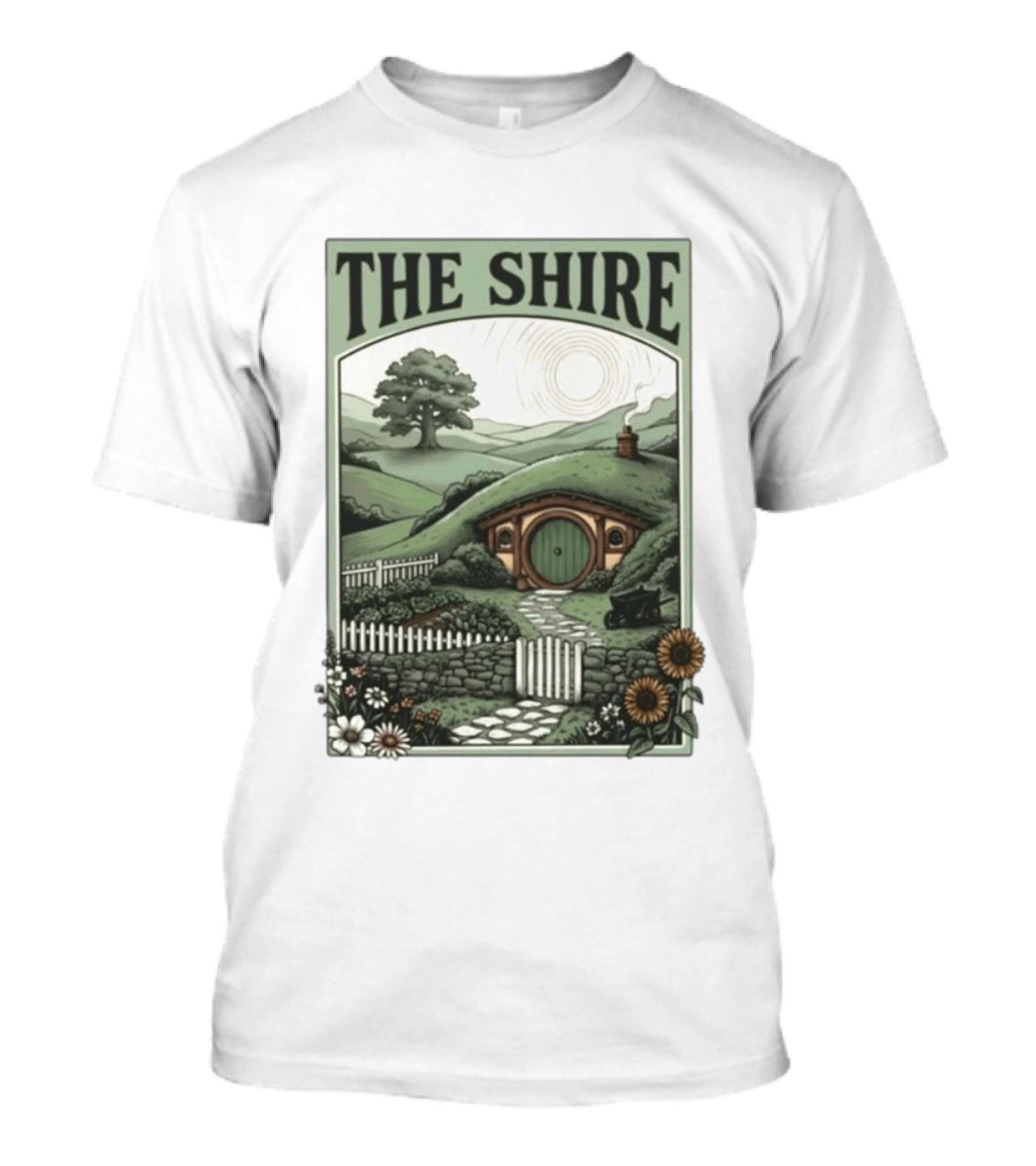 The Shire Hobbit Hole Rustic Countryside Scenery T-Shirt