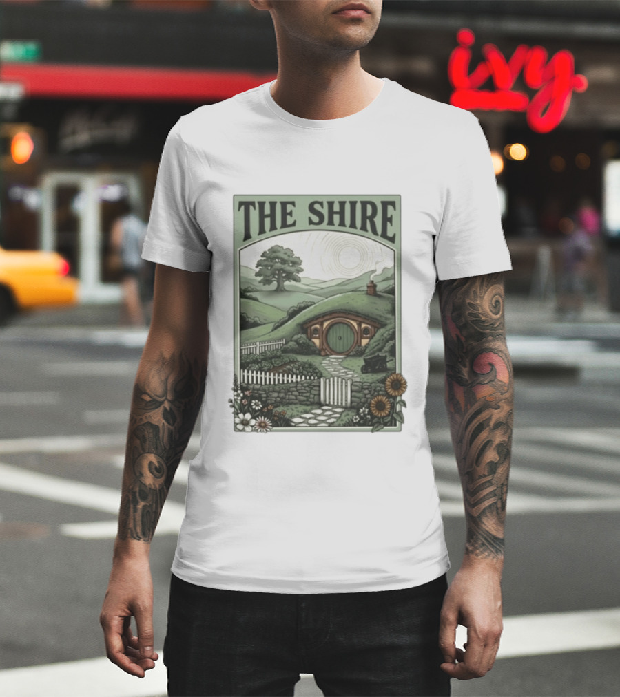 The Shire Hobbit Hole Rustic Countryside Scenery T-Shirt
