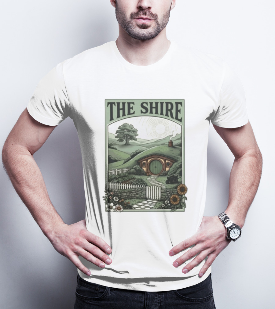 The Shire Hobbit Hole Rustic Countryside Scenery T-Shirt