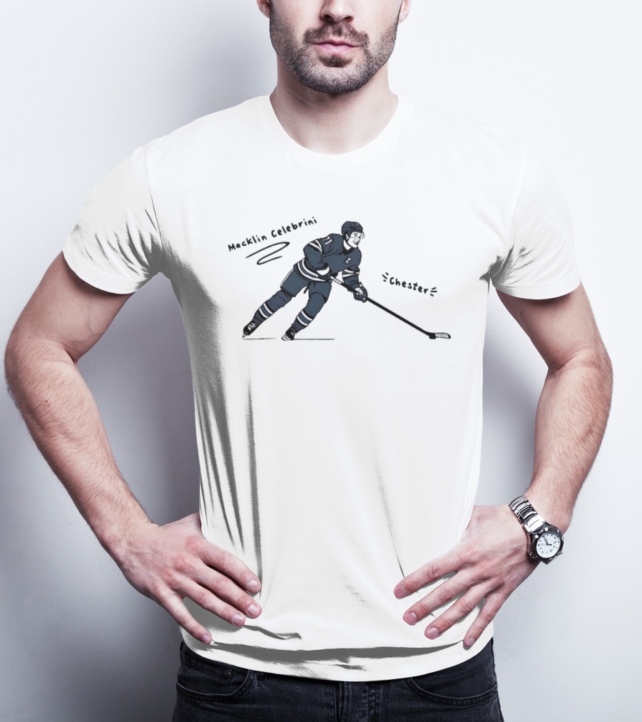 Macklin Celebrini San Jose Sharks Chester NHL Hockey Player T-Shirt
