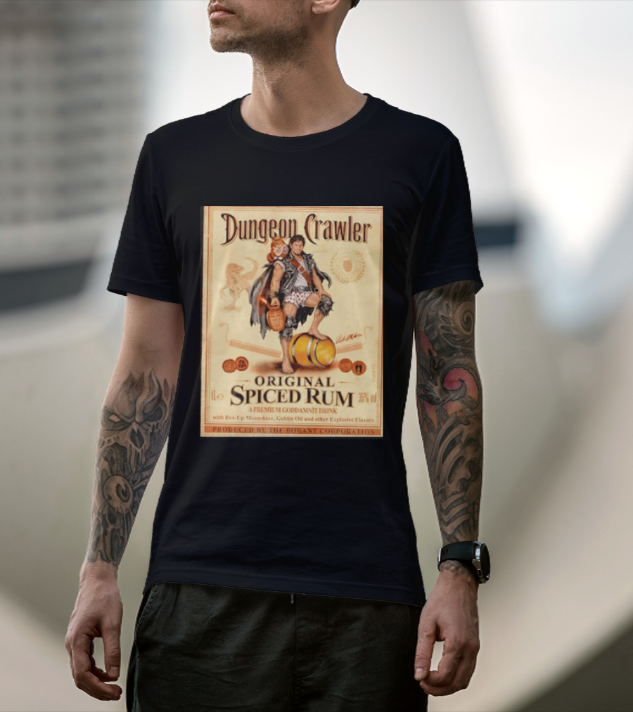 Dungeon Crawler Original Spiced Rum Borant Corporation Premium Drink T-Shirt