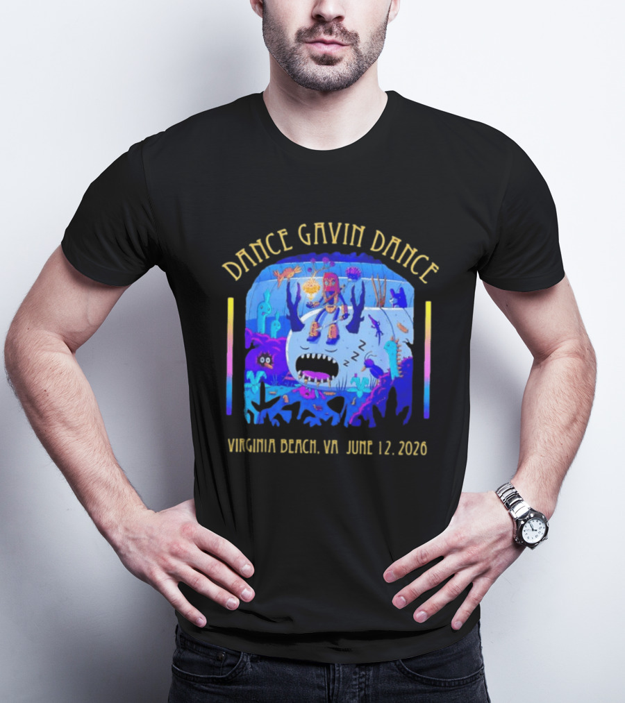 Dance Gavin Dance Underwater Virginia Beach VA June 12 2026 Concert Tour T-Shirt
