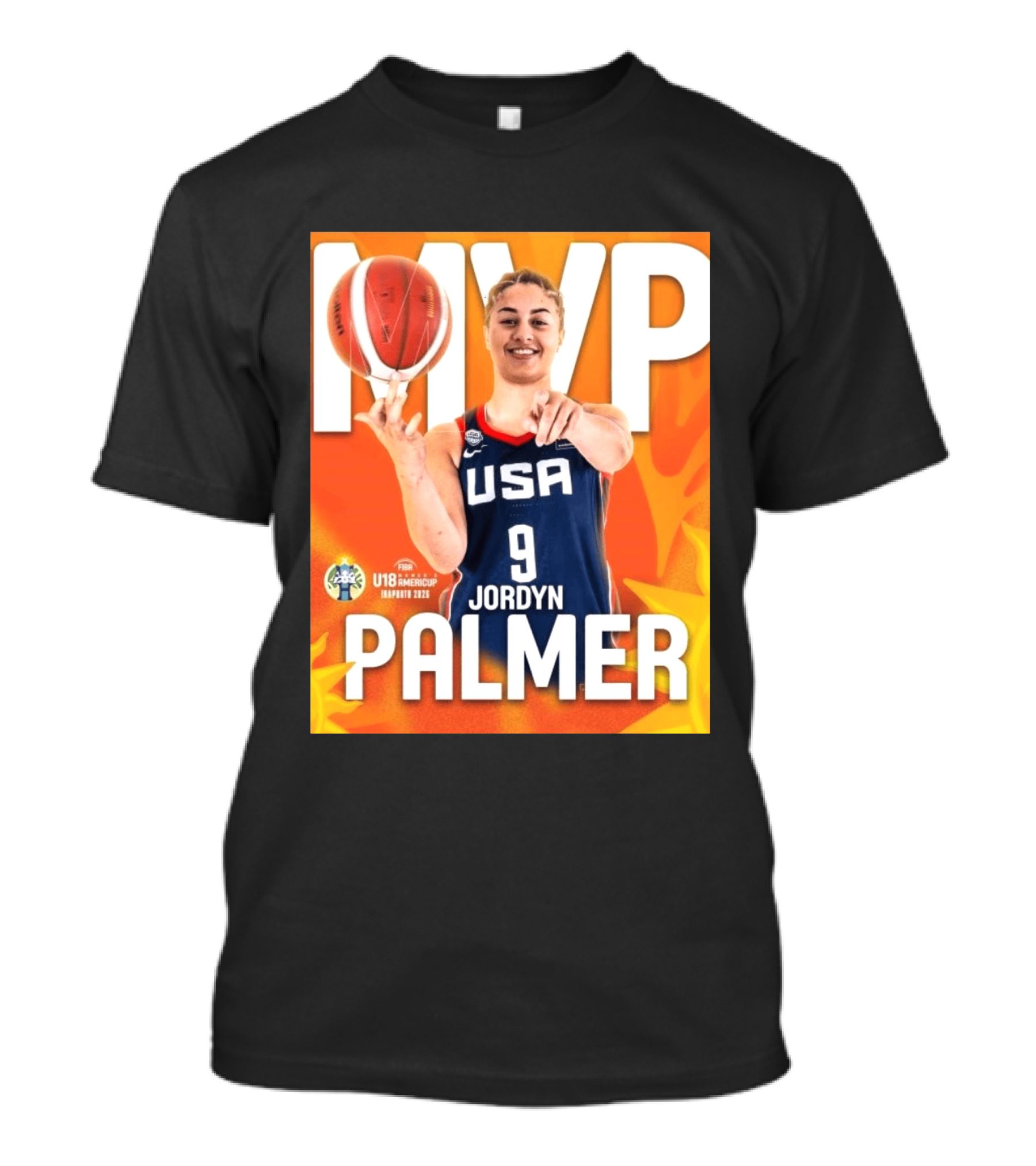 USA Basketball Jordyn Palmer MVP FIBA U18 Women's AmeriCup 2026 T-Shirt